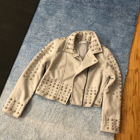 madisonne | Jackets & Coats | Madisonne Studded Suede Jacket | Poshmark
